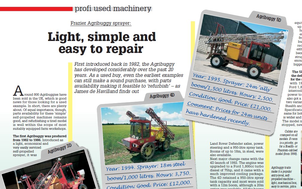 Frazier Agribuggy sprayer: - Profi