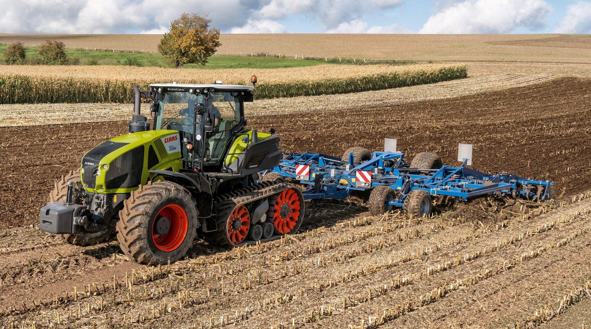 Delayed working debut for Claas Axion Terra Trac - Profi