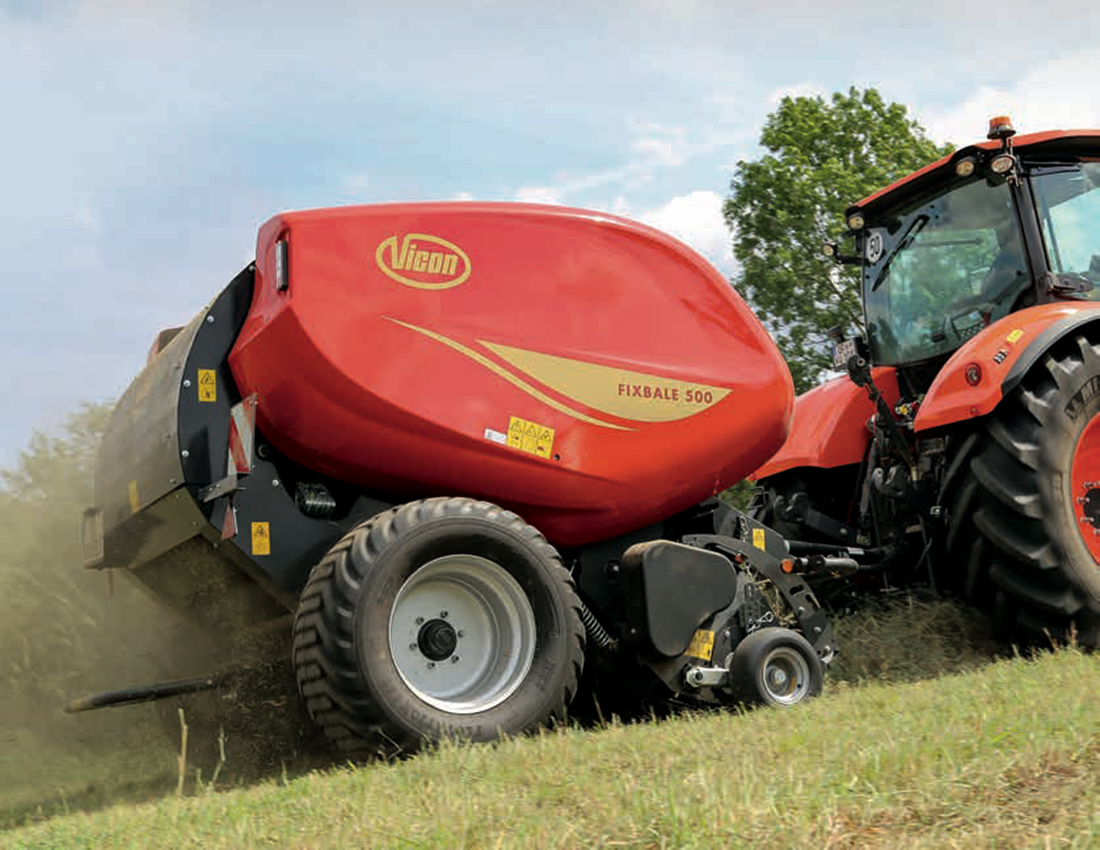 Vicon FixBale 500 fixed-chamber round baler: Fixing up the bales - Profi