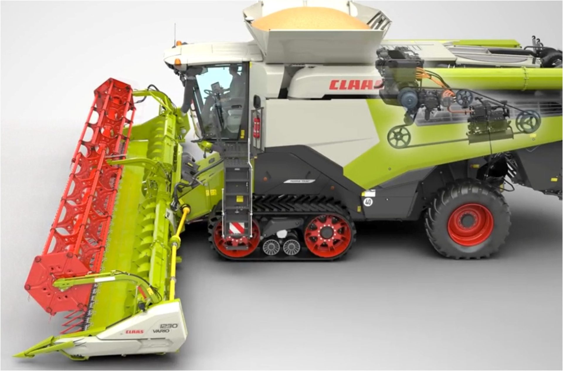 Claas tests semi-electric combine and full electric telehandler - Profi