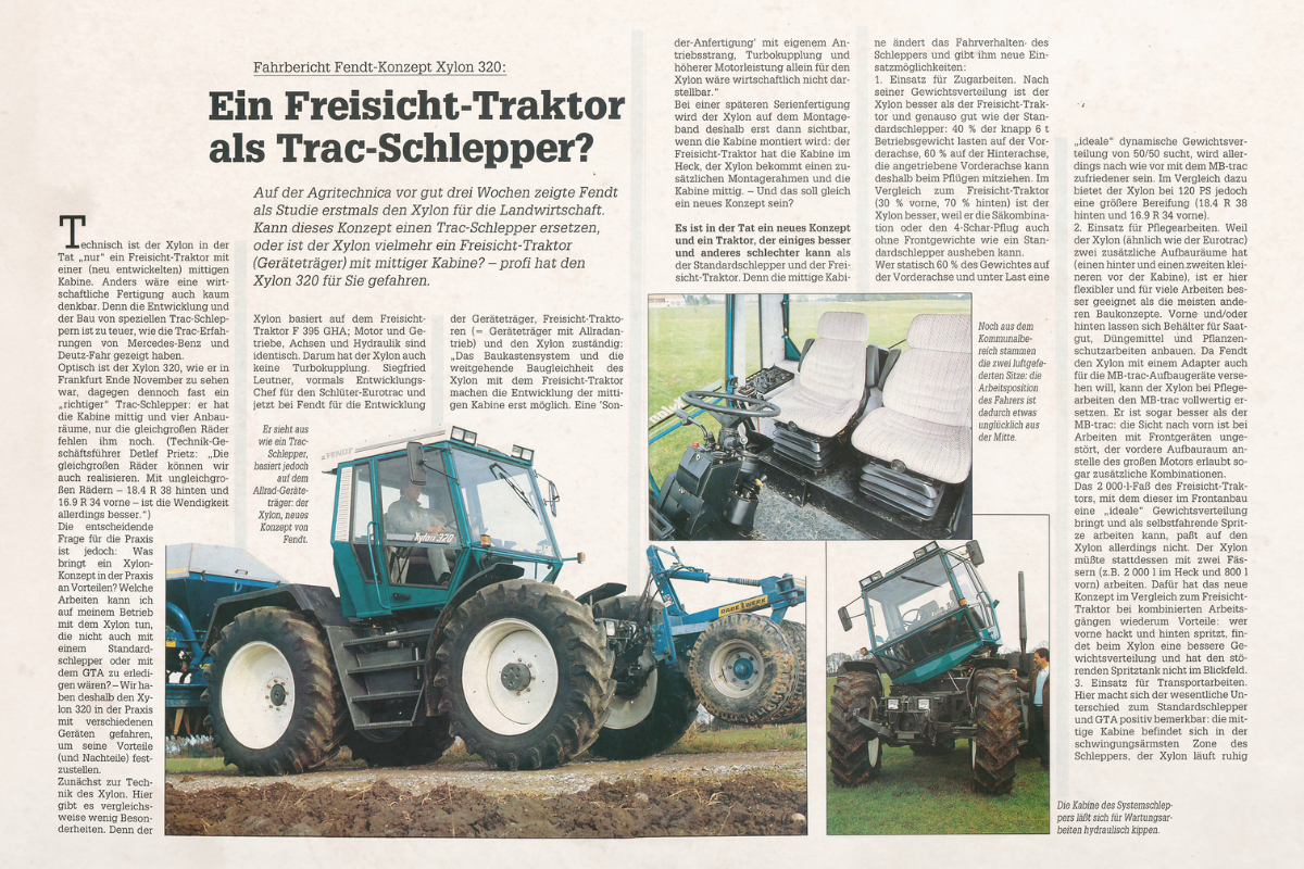 Fendt Xylon 320: A clear view from a Trac tractor - Profi